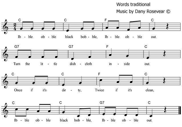 This rhyme is more usually associated with ‘dipping’ games allowing the ...